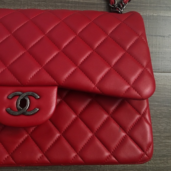 CHANEL | Bags | Chanel Classic Double Flap In Lambskin Red | Poshmark